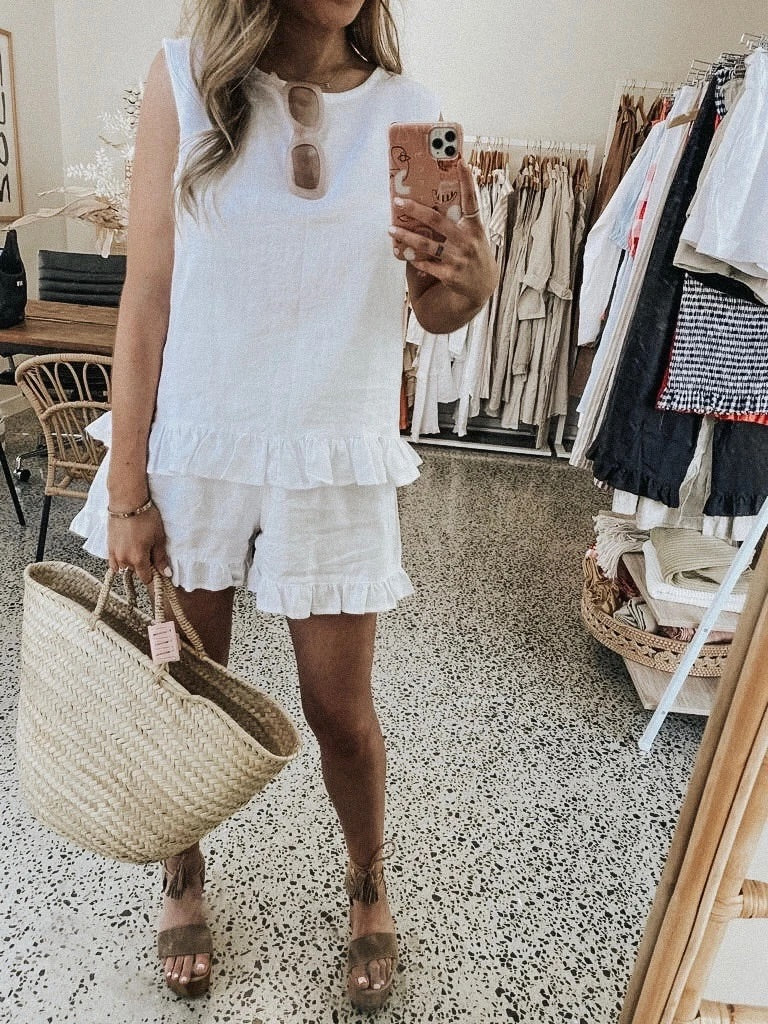 Macey Top – Woven Green